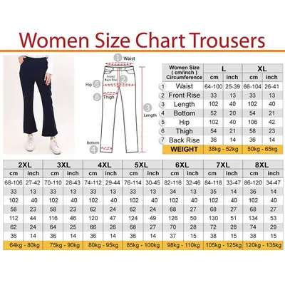 KM L-8XL PLUS SIZE WOMEN HIGH WAIST BOOTCUT CASUAL PANTS [P4404] Cotton Pocket TikTok Analytics ...