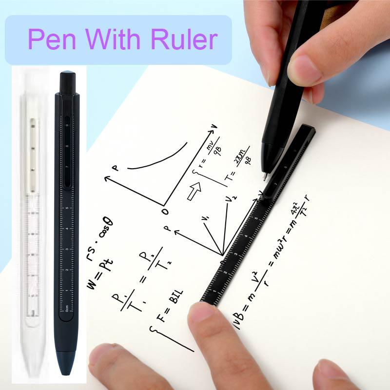 Pen Gel Kreatif dengan pembaris, 0.5mm, dakwat hitam, pelajar, - TikTok ...