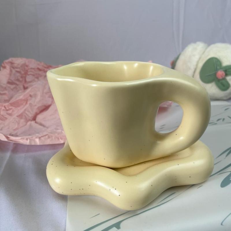 CANGKIR AESTETIK - SET MUG PIRING KERAMIK BENTUK AWAN - GELA - Shop ...