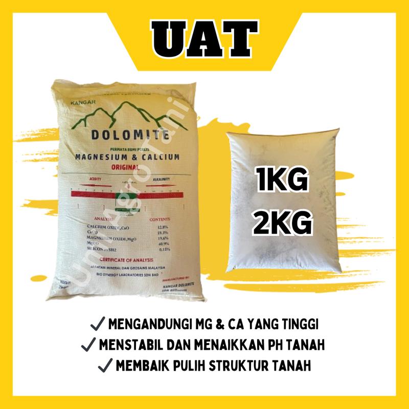 [1KG/2KG] KANGAR DOLOMITE KAPUR PERTANIAN HALUS PHEROTOOLS FERTILIZER ...