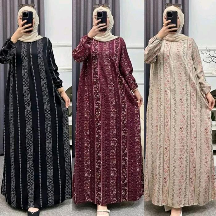 Jual New Daster Gamis Anita Rayon Premium LD 120 PB 135 Nyaman Karet ...