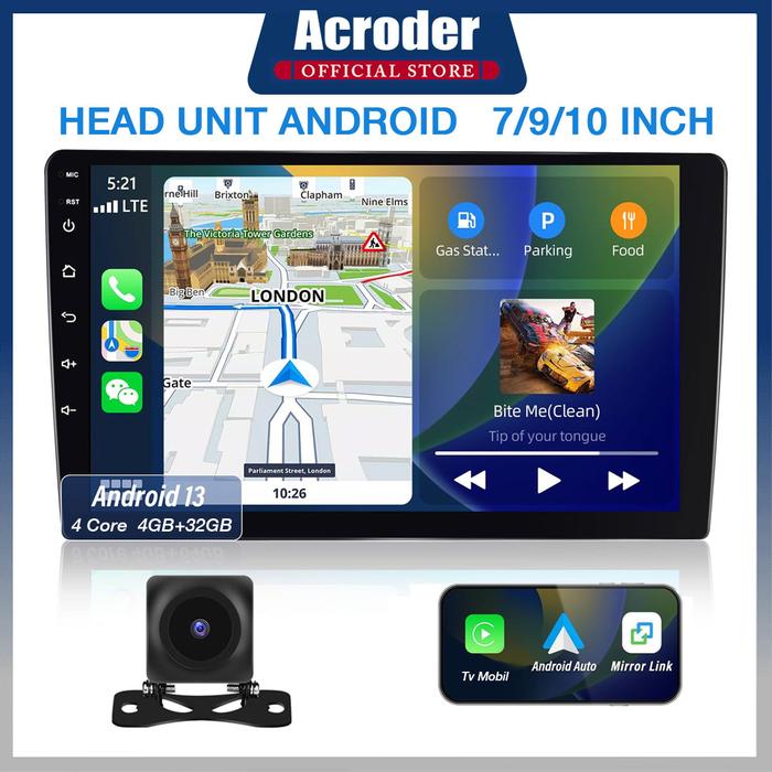 Promo 【Ada Kipas Pendingin】8G+128G Head Unit Android 7/9/10 Inch IPS ...