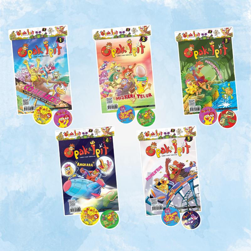 KOMIK OPAK & IPIT SIRI 1 - 5 | LAWAK AYAM TEMPATAN + BUTTON BADGE - TikTok Shop Malaysia