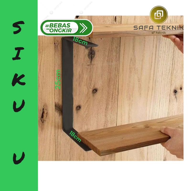 Promo Bracket Besi Siku U Harga /1pcs Rak Dinding Susun Dekorasi - Shop ...