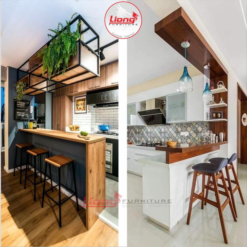Mini bar kitchen HPL luar meja saji untuk dapur modern dan minimalis ...