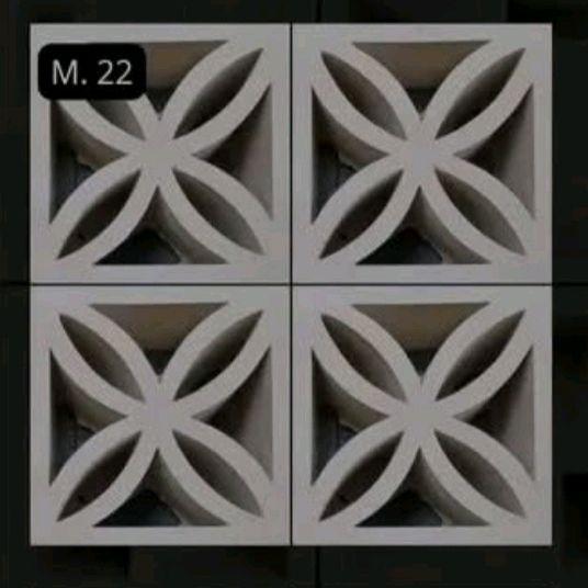 Roster Beton Minimalis Motif Kaung Ukuran 20x20x10 cm untuk Desain Anda ...