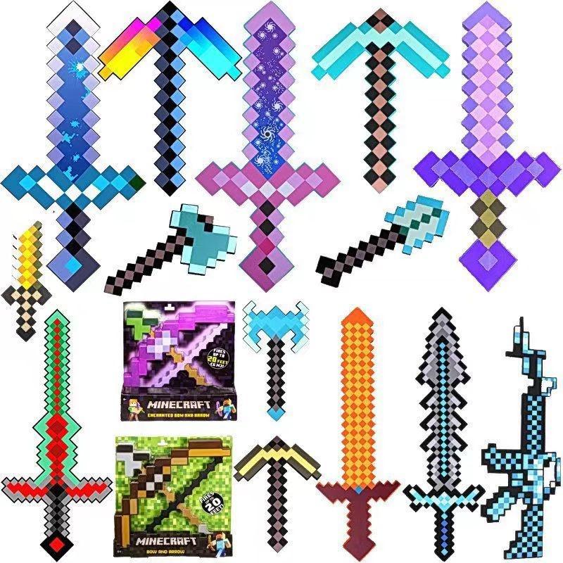 minecraft Peripheral toy weapon, EVA foam, diamond sword, ax - TikTok ...