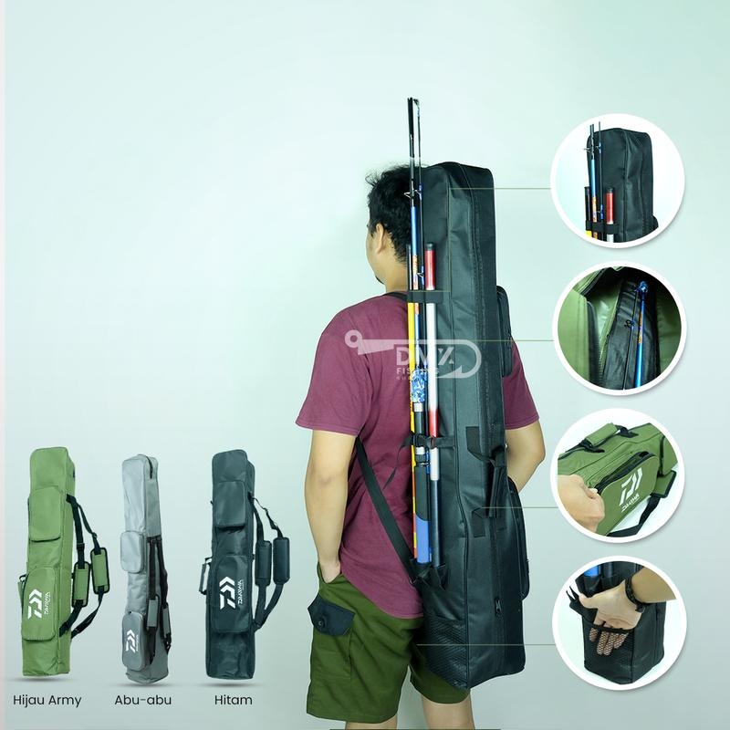 Tas Joran Pancing Ransel Semi Anti Air Muat 3 - 5 Set Joran Ada - Shop ...