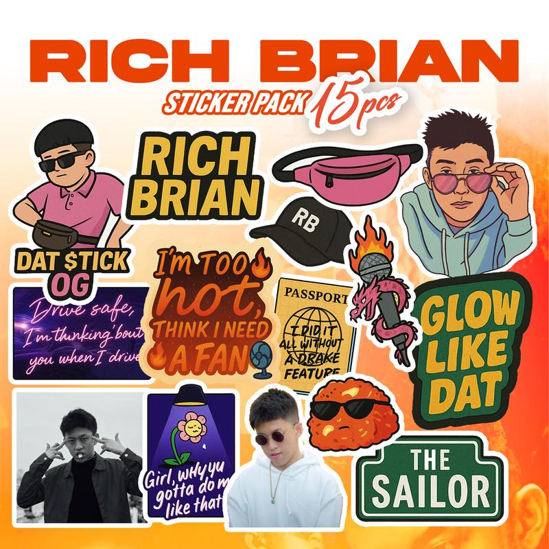 15pcs RICH BRIAN Music Artist Sticker Pack | Stiker Tahan Ai - Shop ...
