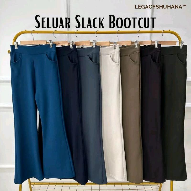 Seluar Slack Bootcut Kain Stretchable Cotton - TikTok Shop Malaysia
