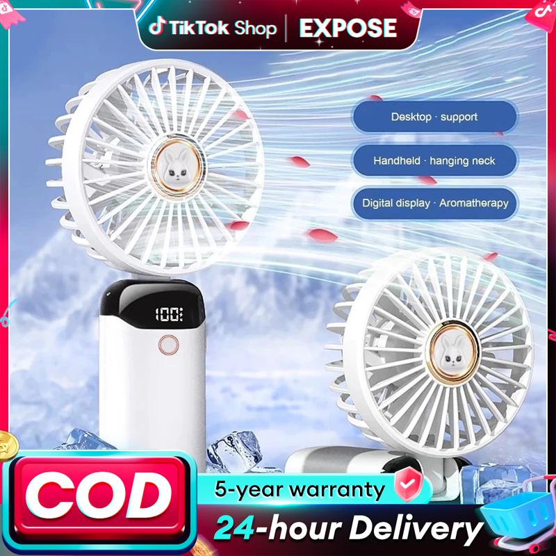 EXPOSE Handheld Fan 4-Speed Function Selection Cooling Fan - TikTok ...