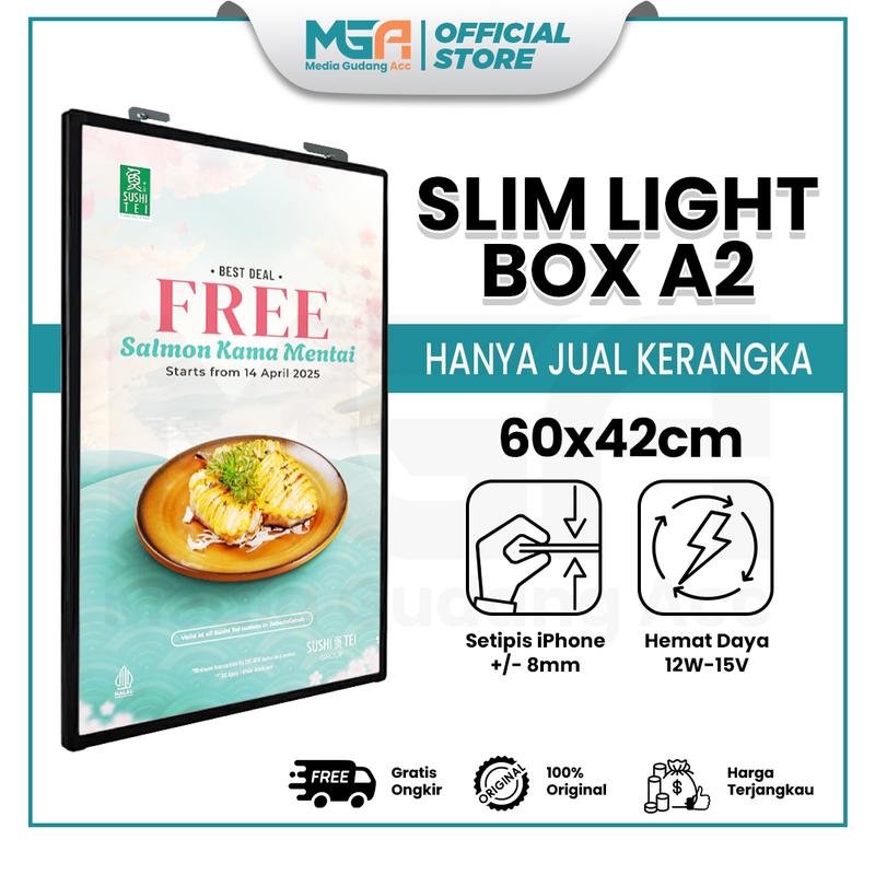 SLIM LIGHT BOX A2 LED FRAME ADVERTISING PORTABLE - LED MENU POSTER ...