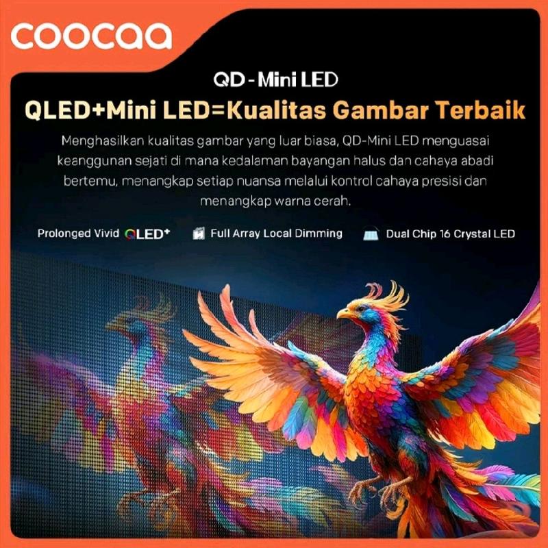 TERBARU COOCAA TV 55 inch X66H - 4K QD-Mini LED - S AI Engine - Matte ...