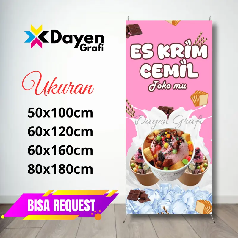 Spanduk Banner Es Cemil Pink B Cetak Custom - Shop | Tokopedia