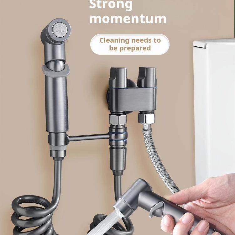 Copper toilet companion spray gun one in two out toilet flusher ...