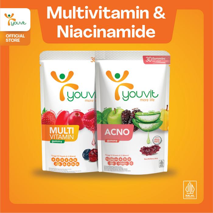 Promo [Near Expiry Date] Youvit Multivitamin Gummy Dewasa dan AcNO 30 ...