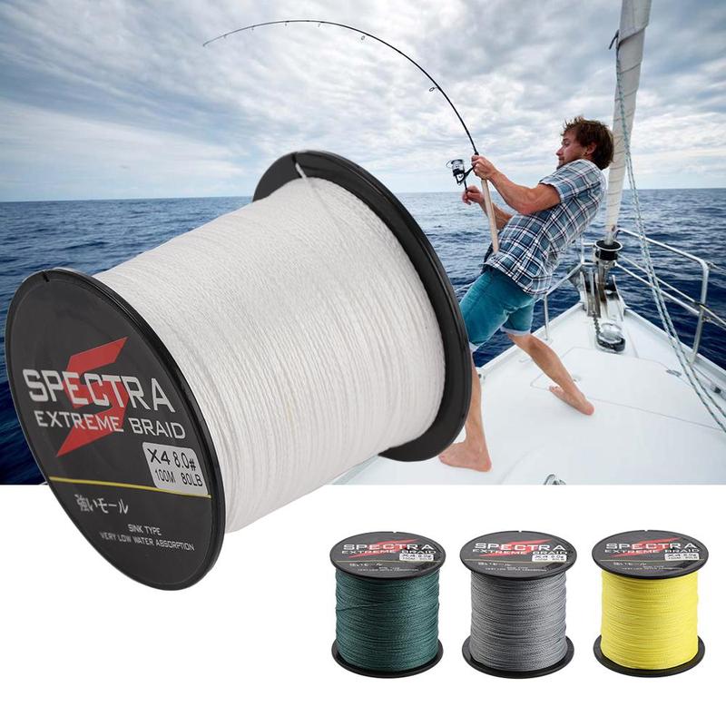 Tali Pancing Laut Jalinan PE Angling, 6-80LB, 4 Helai, Benang ...