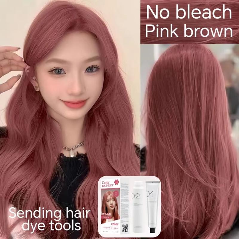 FDA-【Pink brown hair dye】2025 plant extract hair dye, 2 * 100ml ...