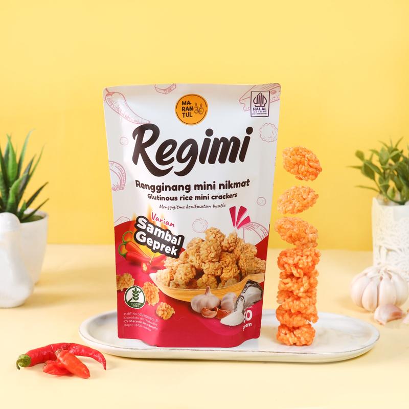 Rengginang Mini Sambal Geprek Regimi Pedas Gurih Renyah - Shop | Tokopedia