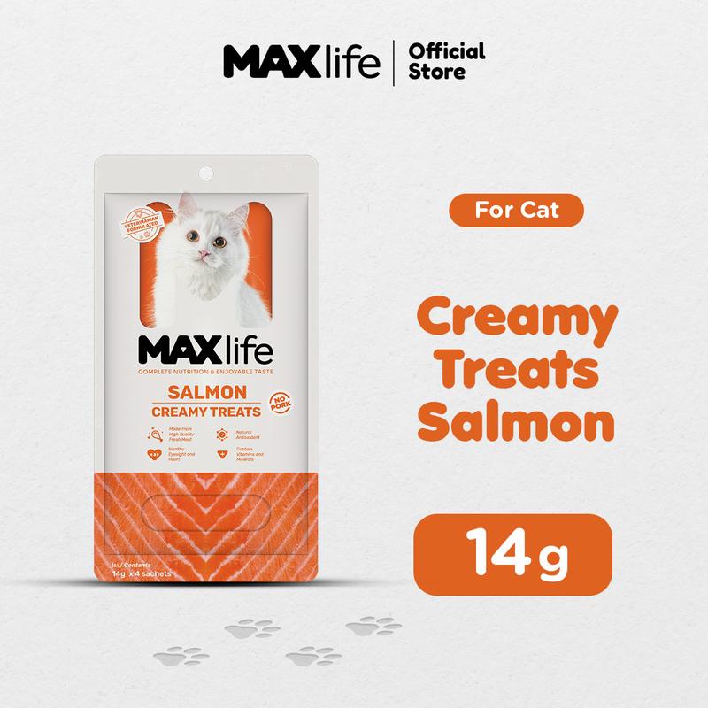 Maxlife Cat Creamy Treats Salmon - Shop | Tokopedia