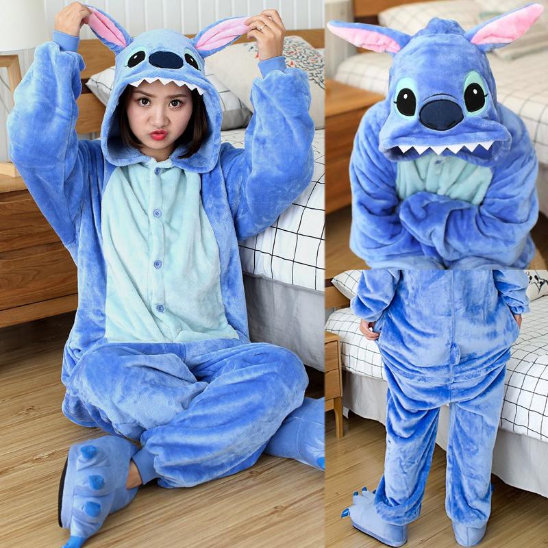 Piyama jahitan Kigurumi untuk wanita, Onesie haiwan untuk Cosplay ...