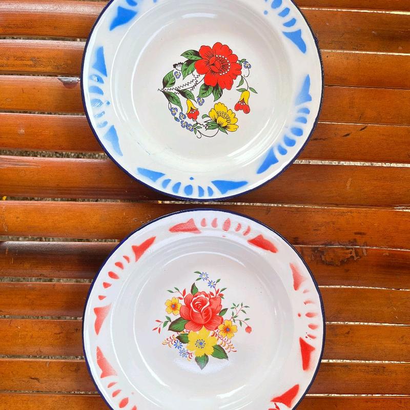piring seng motif bunga 22 cm/ piring jadul /piring motif bunga - Shop ...