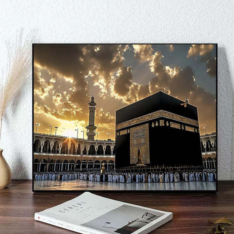 ACANDYL, Oil Paint By Numbers Set,Mecca Sacred Mosque,20x30cm With ...