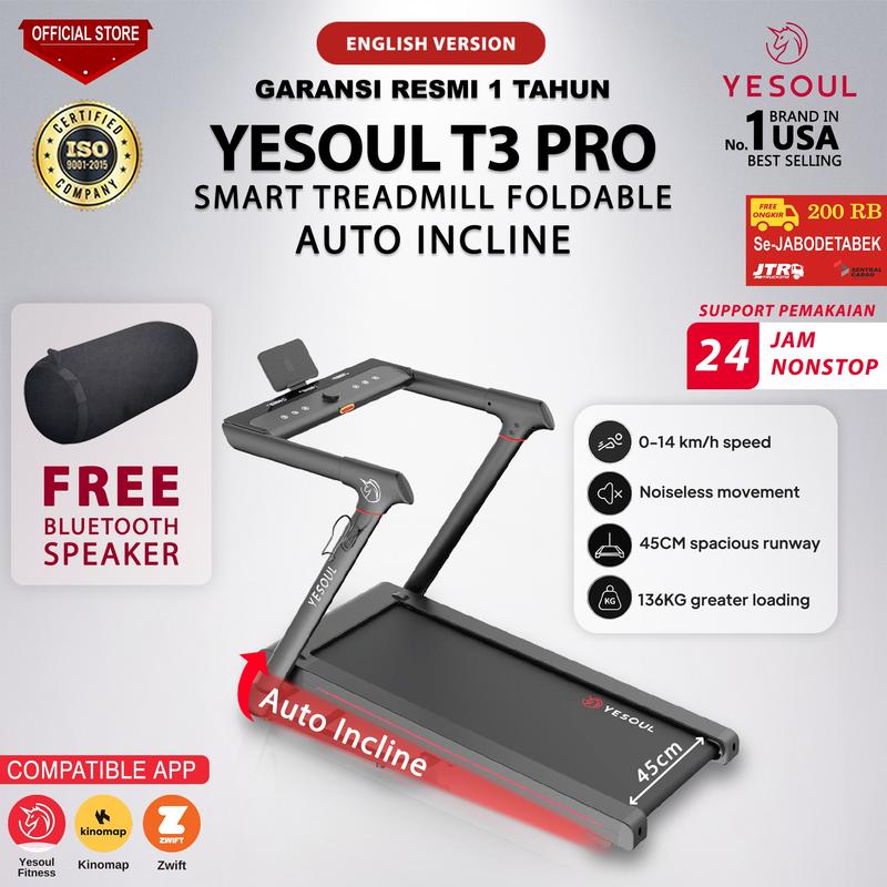 Yesoul T3 Pro Smart Treadmill Foldable - Shop | Tokopedia