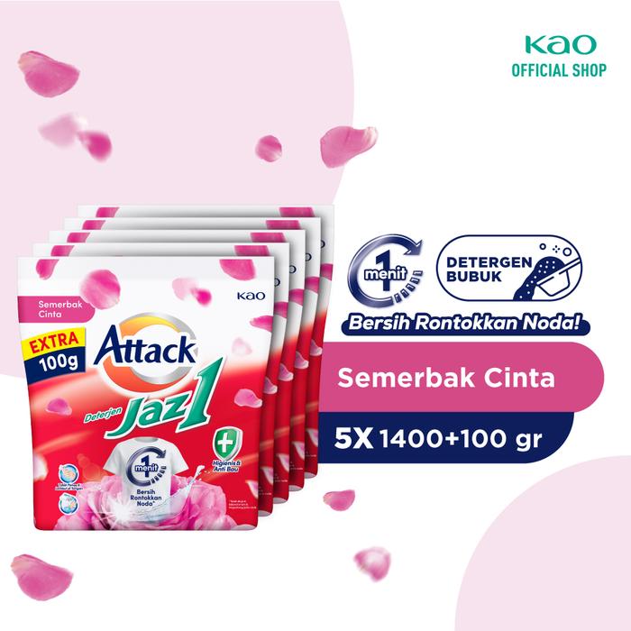 Promo [SPECIAL BUNDLING] Attack Jaz1 Fivepack - Deterjen Bubuk Sabun ...
