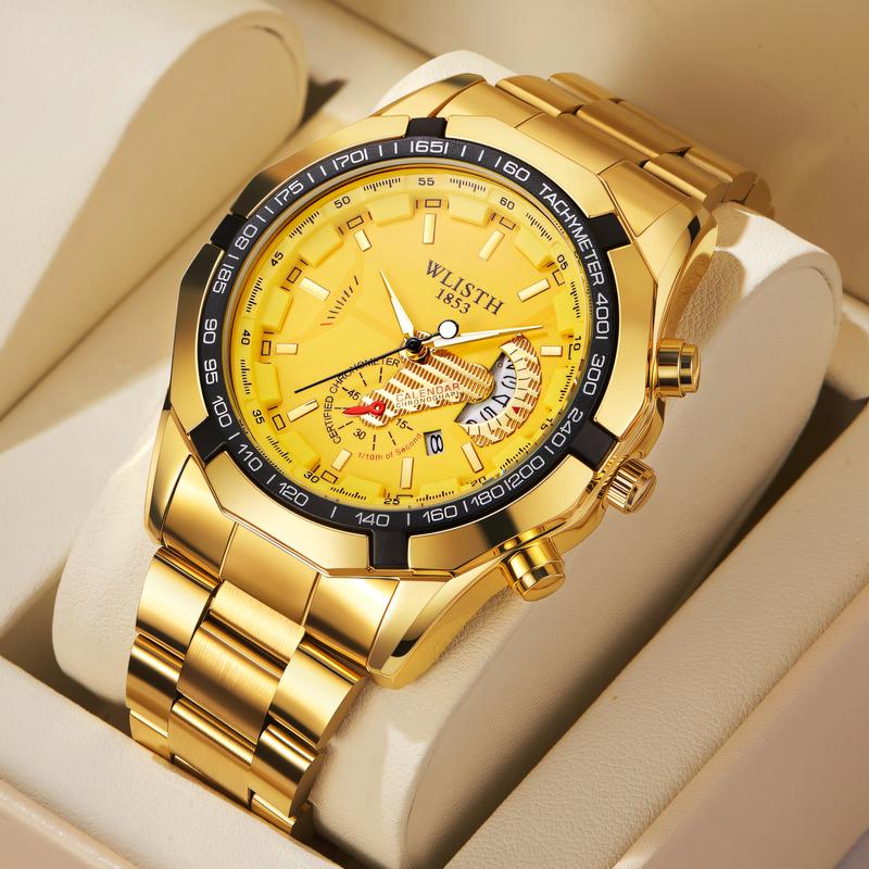 Jam Tangan Kuarza Dail Besar, WLISTH, dengan Kalendar, Jalur - TikTok ...