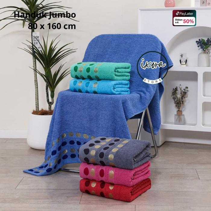 PROMO HANDUK KATUN JUMBO MERESAP UK 80 x 160 CM COCOK UNTUK HADIAH DAN ...