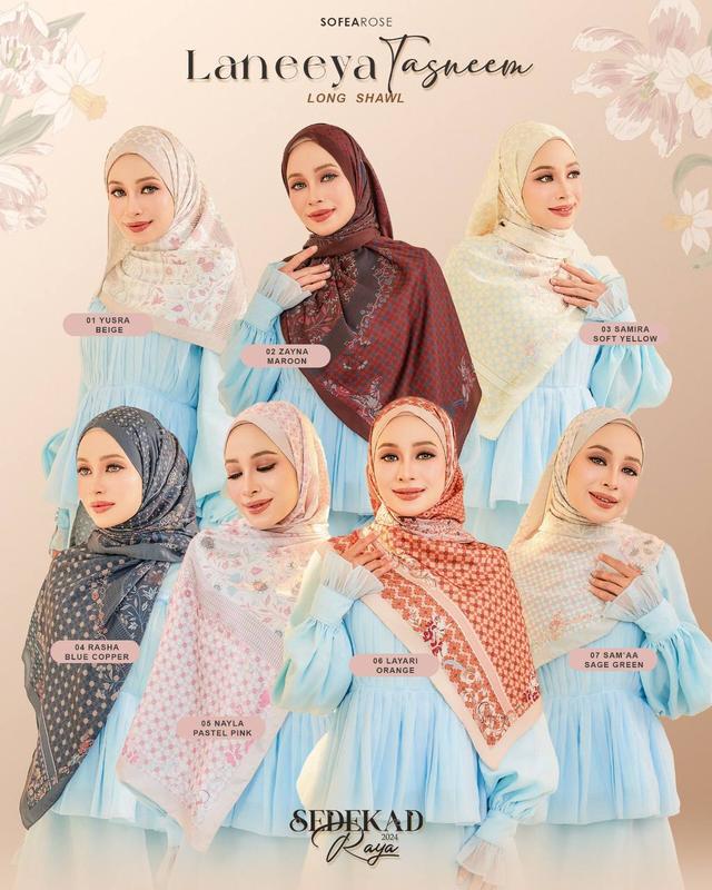 SofeaRose Laneeya Tasneem Series SHAWL/SQUARE - TikTok Shop Malaysia