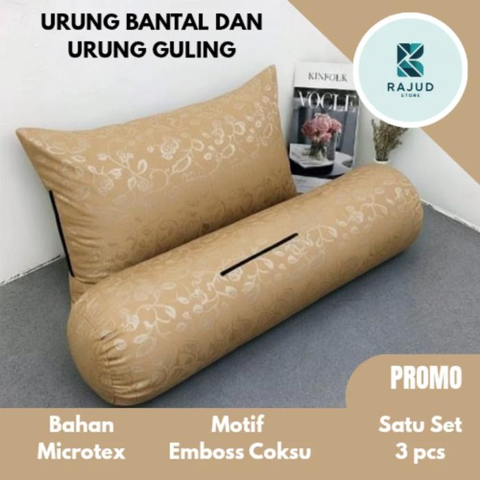 Jual Terlaris Set Sarung Kulit Urung Bantal dan Guling Isian Kapuk atau ...