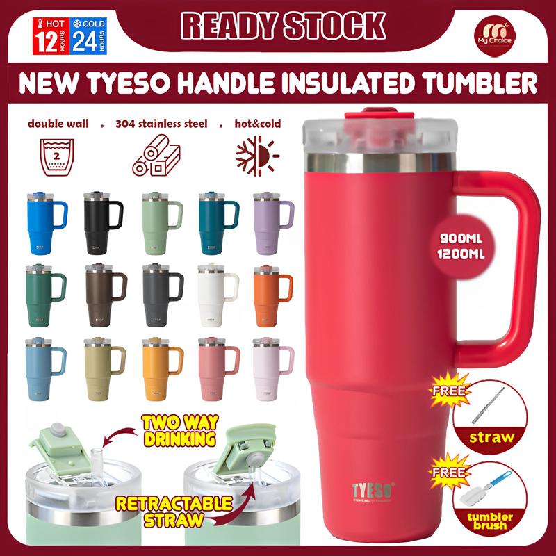 New Tyeso Tumbler With Handle Design 900ml/1200ml Double Layer - TikTok ...
