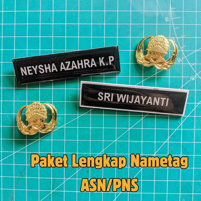 Paket Lengkap Nametag / Pin Nama ASN PNS / Pin Korpri FR Digital - Shop ...