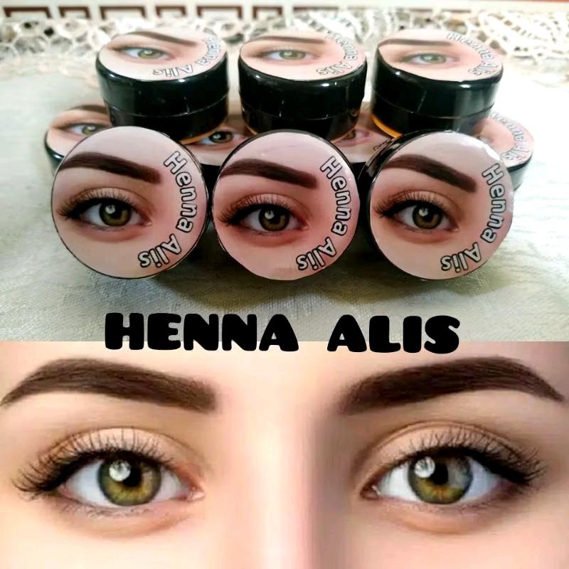 kemasan bulat henna alis hitam dan coklat - Shop | Tokopedia