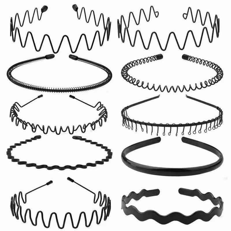 Cekak Rambut Besi Gulung Spring Hair Band Hitam Steel Metal Headband ...