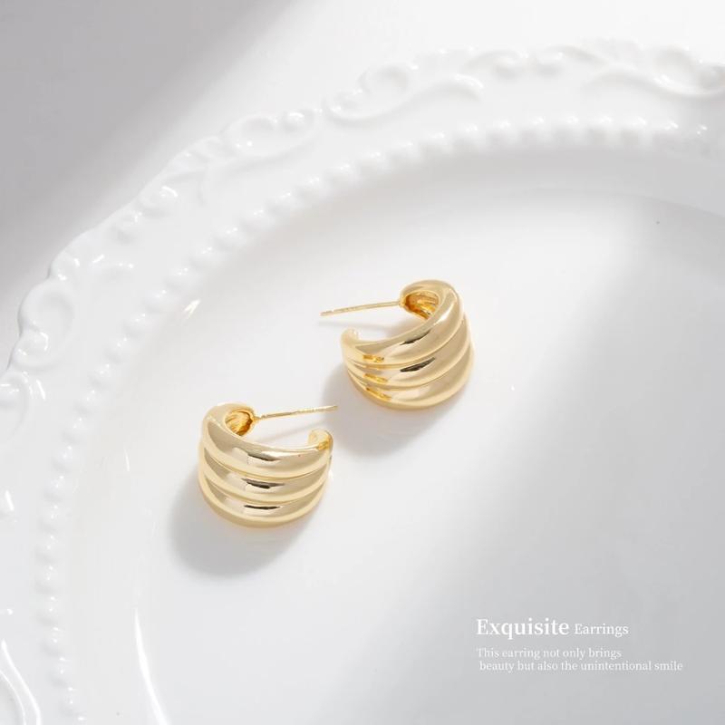 Anting hijab setengah bulat/anting 925/titanium perak/perhiasan - Shop ...