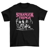 Promo Tomoinc T-Shirt Kaos Stranger Things - Group Shot Fade - Pattern ...