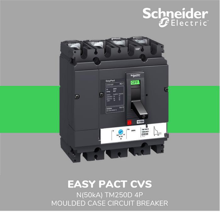 Jual SCHNEIDER ELECTRIC EASYPACT CVS MCCB N(50KA) TM250D 4P LV525458 ...