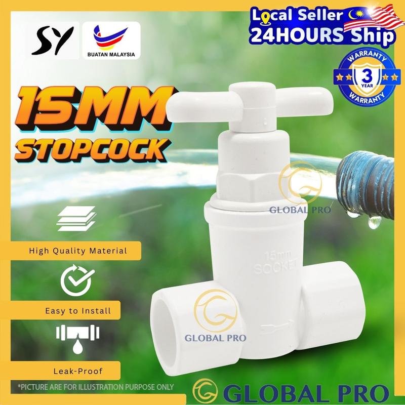SY 15MM PVC Stopcock Bathroom Faucet Stop Valve Faucet Kepal - TikTok ...