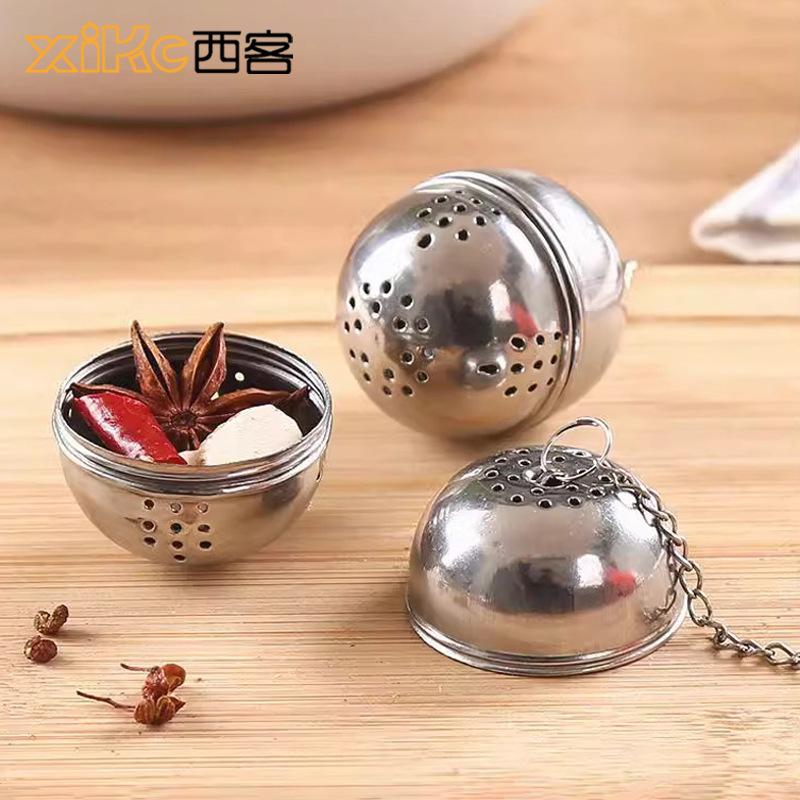Stainless Steel Seasoning Ball Tea Filter Seasoning Box Soup - TikTok ...