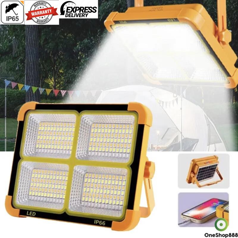 5000W Portable LED Solar Lamp Working Light IP66 Waterproof Floor ...