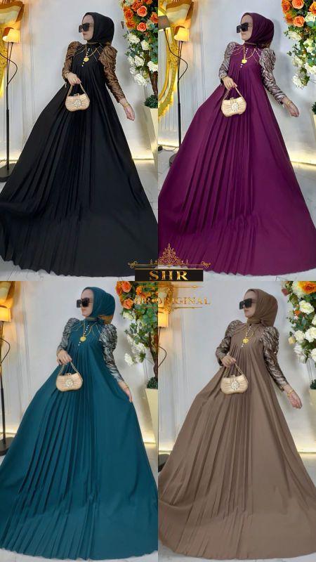 SHR ORI TERBARU MAXI DRESS PRINCESS ZEBRAA WOLLFIS SUTRA BY SHR ORI ...