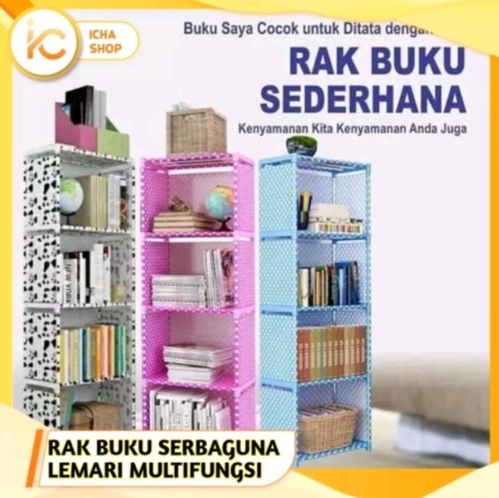 RAK BUKUB PORTABLE 4 TiNGKAT RAK SERBAGUNA RAK SUSUN - Shop | Tokopedia