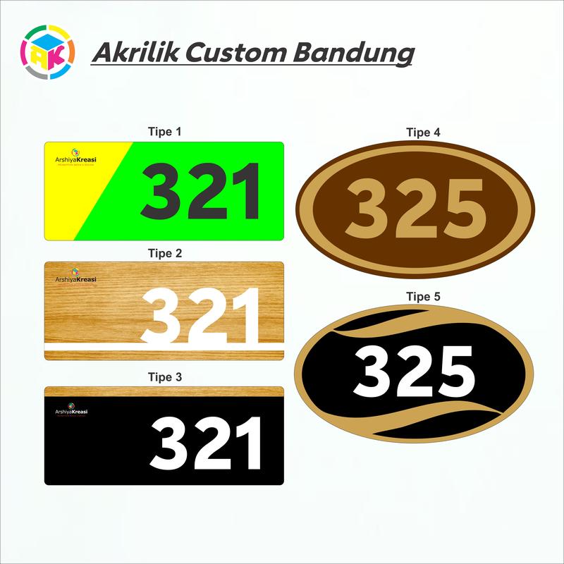 Akrilik Sign Nomer Kamar Acrylic Sticker - Shop | Tokopedia