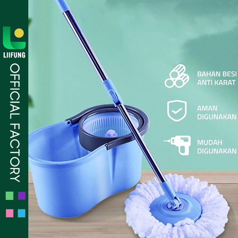SET Alat Pel Lantai Super Mop Putar Alat Pel Otomatis Pel Stainless ...