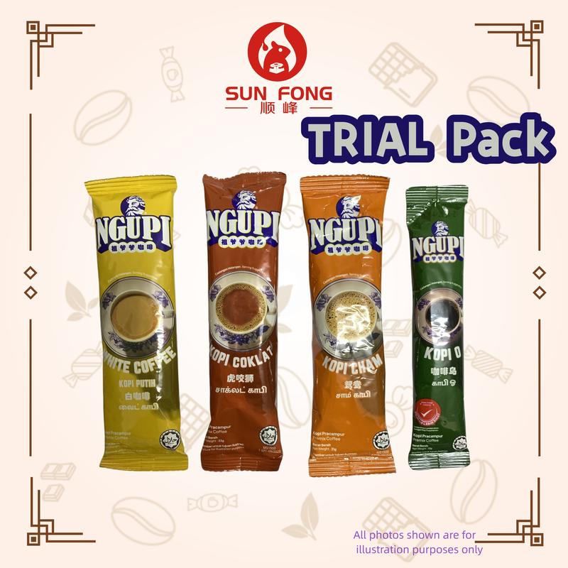 ZUS instant Coffee NGUPI White Coffee Kopi O Kopi Cham Tasting Pack ...