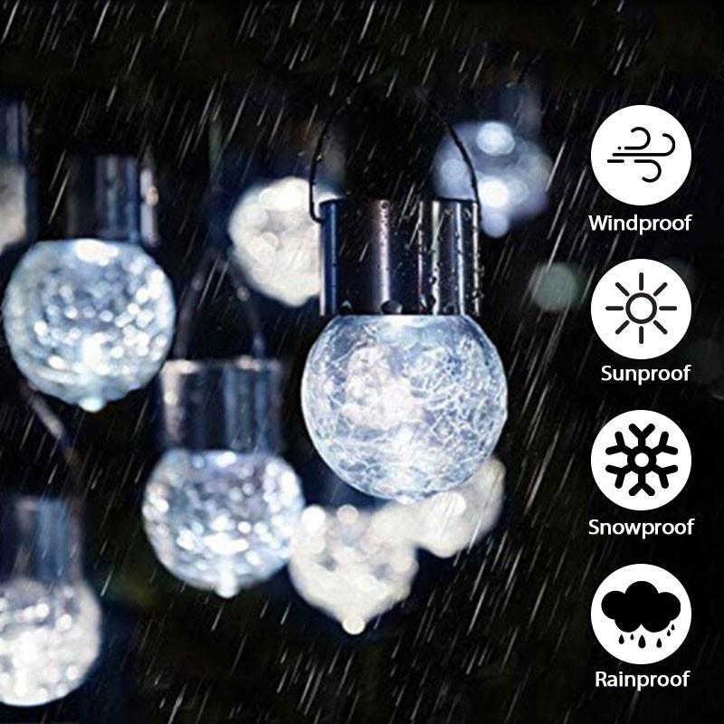Solar LED Ball Light Hanging Decoration Lightning Outdoor Waterproof ...