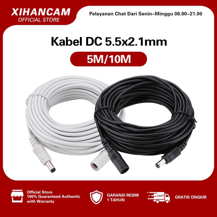Promo XIHANCAM Kabel DC 12V Kabel Power CCTV 5 10 Meter Koneksi Kabel ...